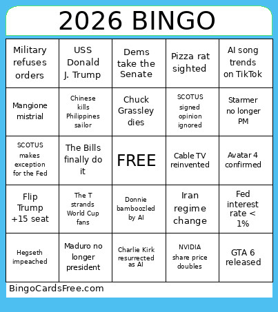 2026 bingo Cards - Free Unlimited #67