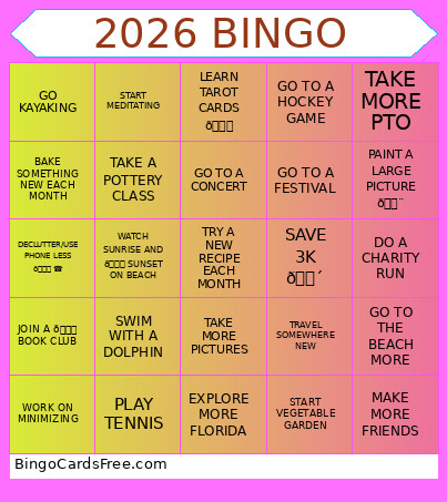 2026 Bingo Cards - Free Unlimited #94