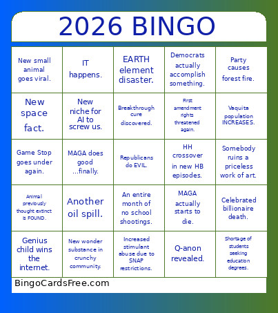2026 camam Bingo Cards - Free Unlimited