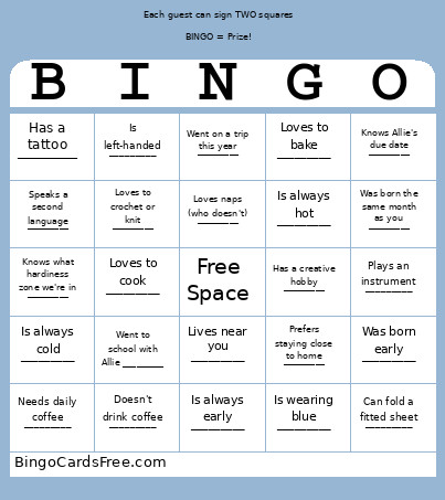 Baby Shower 2026 Bingo Cards - Free Unlimited