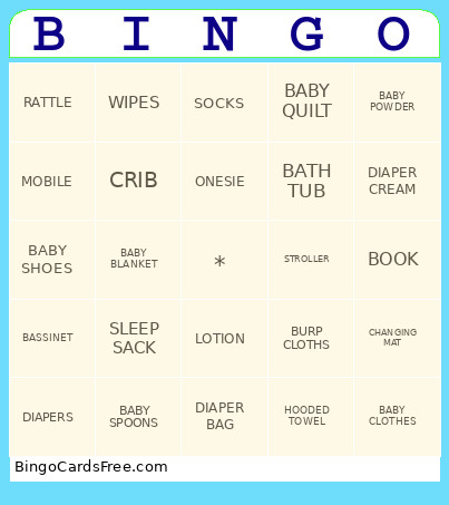 Baby Shower Bingo Cards - Free Unlimited #36