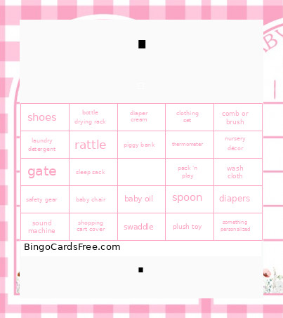 Baby Shower Bingo Cards - Free Unlimited #37