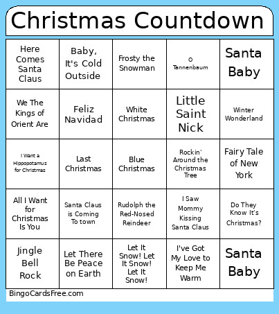 Christmas Bingo Cards - Free Unlimited