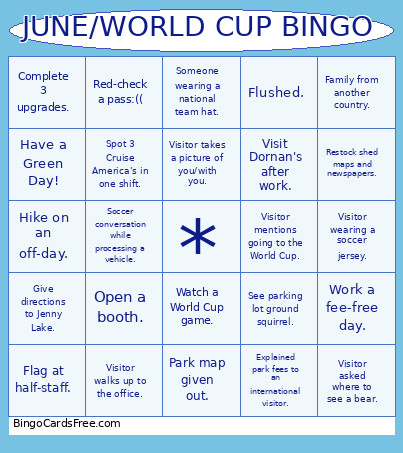 Worldcup Bingo Cards Free - Unlimited Print or Play