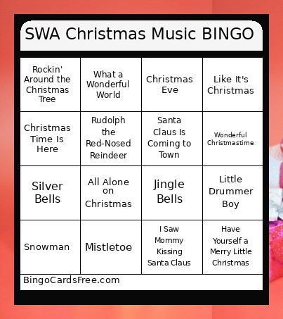 christmass Bingo Cards - Free Unlimited