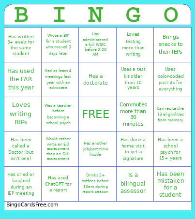 Welcome Back! Bingo Cards - Free Unlimited